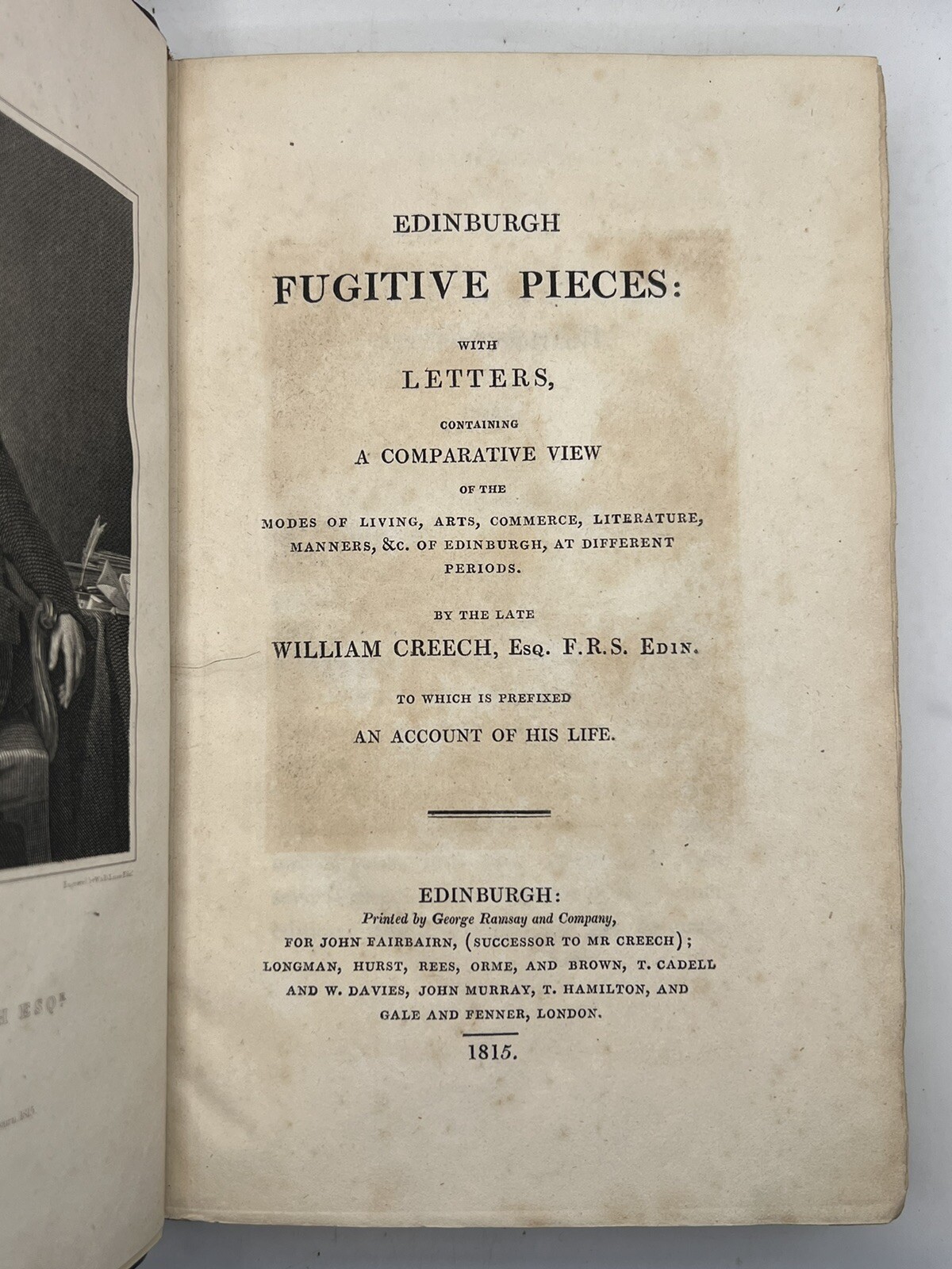 The History of Edinburgh 1815 William Creech, Scotland; STUNNING FINE ...