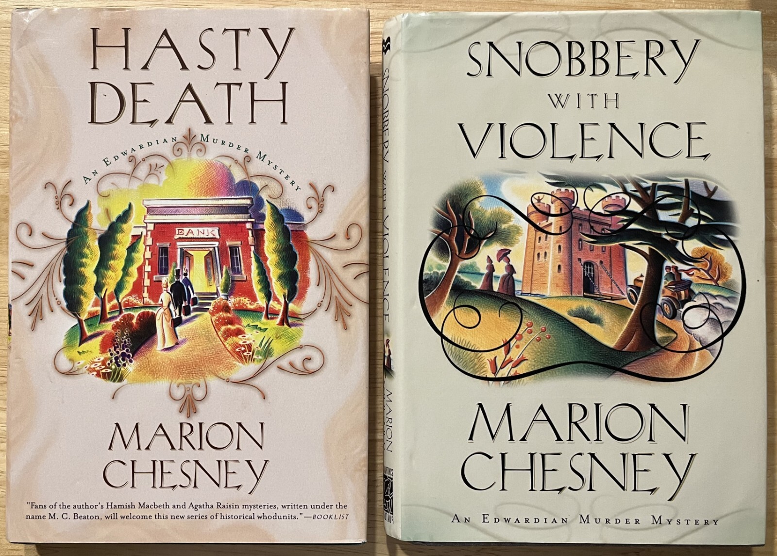 Lot of 2 Marion Chesney: Snobbery w/Violence ~ Hasty Death (Edwardian ...
