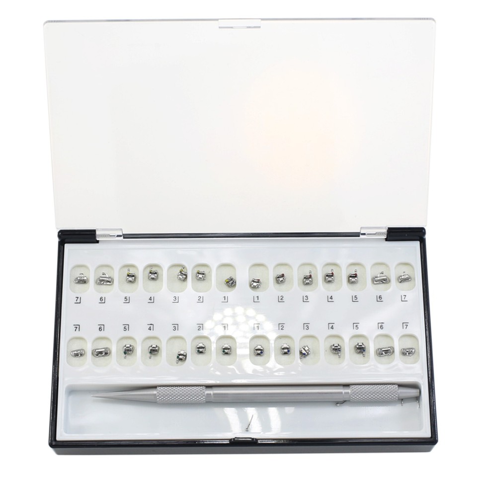 Dental Orthodontic Brackets Self Ligating Braces Metal Ceramic Roth MBT ...