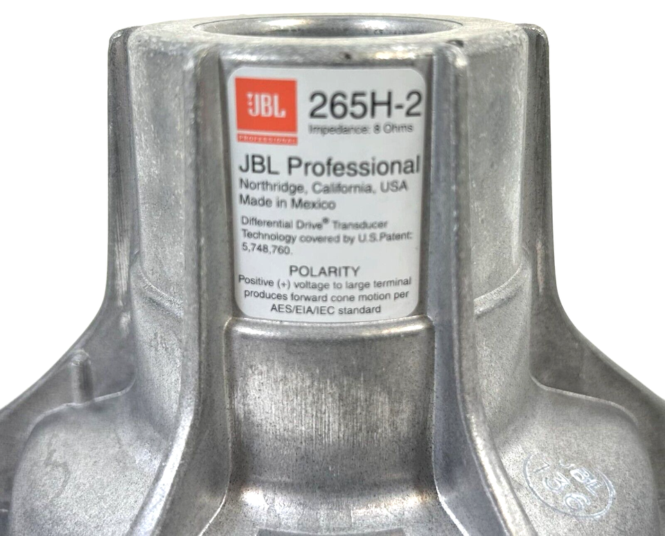 JBL Pro Model 265H-2 / 15" 400W Neodymium LF Subwoofer Speaker NR MINT ...