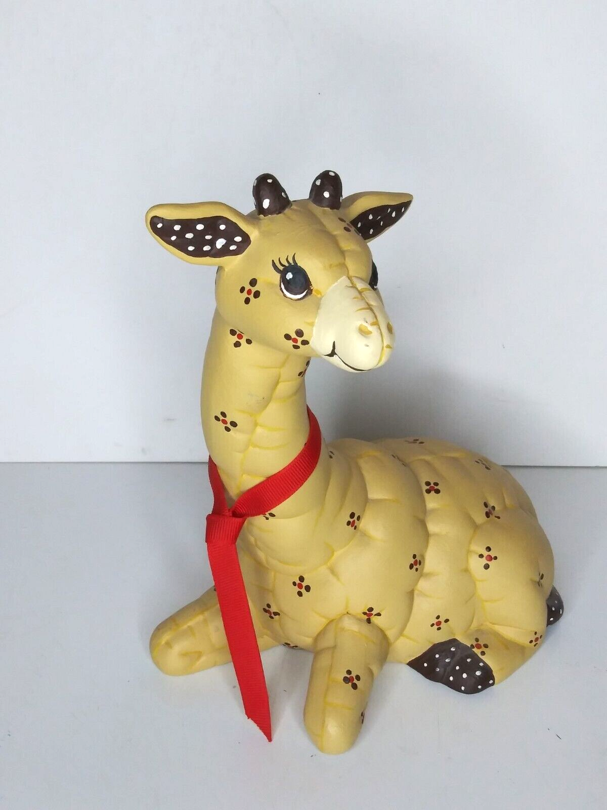 Ceramic Puffy Giraffe Hobbyist Piece Hand Painted Vintage Kimple Mold 7 ...