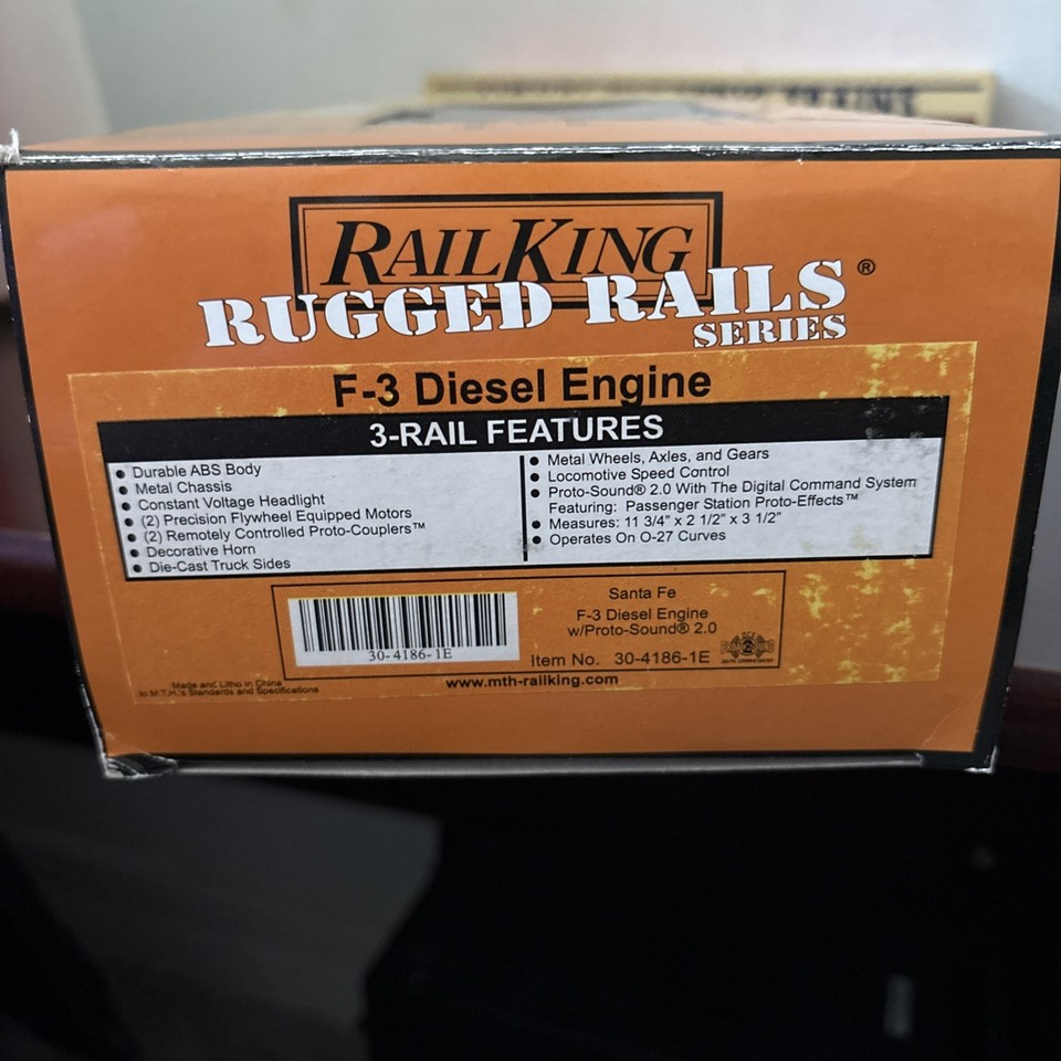 MTH 30-4186-1E SANTA FE F-3 DIESEL ENGINE W/PROTO-SOUND2.0 RARE! LNIB ...