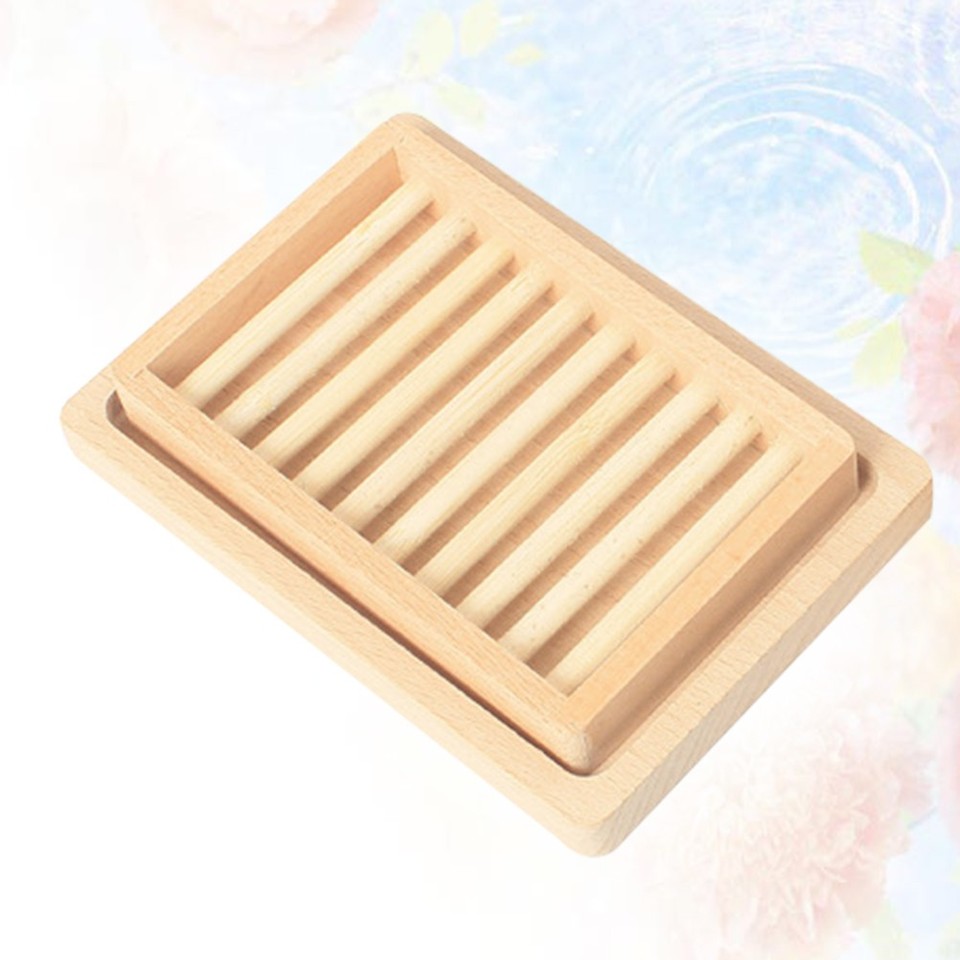 Double Layer Wooden Soap Holder Rustic Soap Container Soap Dish ...