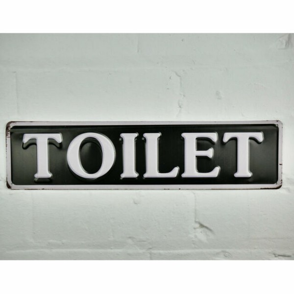 Vintage Retro Metal WC Restroom Bathroom Toilet Loo Bar Pub Wall Art ...