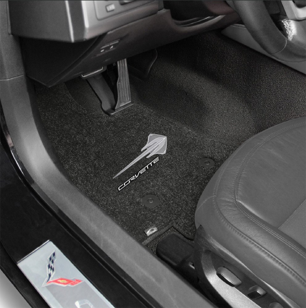Corvette C7 Carpet Floor Mat 3pc Set with Stingray & Vette Logo ...