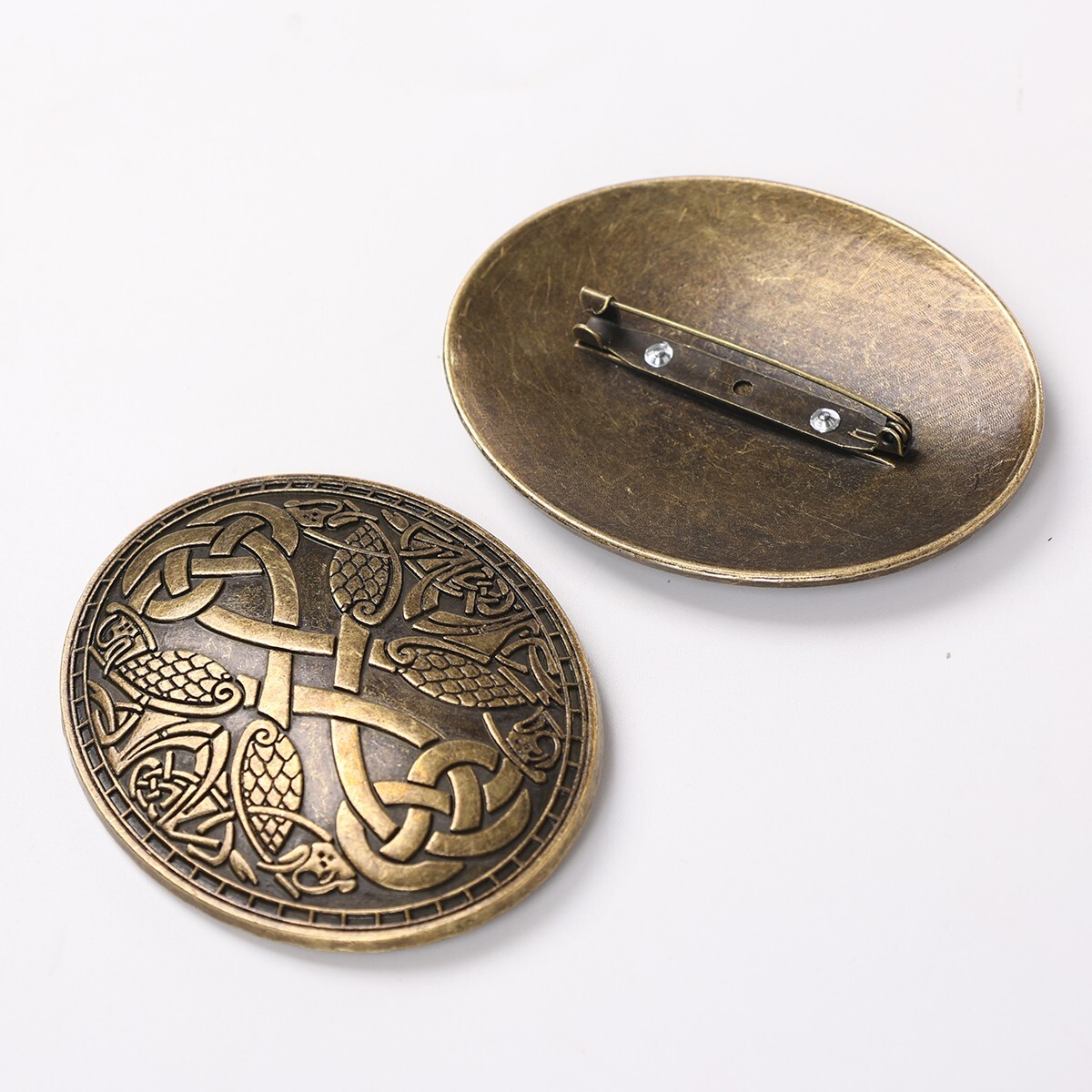 1pair Men's Viking Oval Brooch SCA Nordic Tortoise Brooch Medieval ...