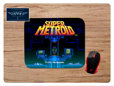 SUPER METROID RETRO ART CUSTOM MOUSE PAD DESK MAT HOME SCHOOL OFFICE ...