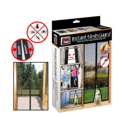 Instant Mesh Guard Magnetic Screen Door Keep Bugs Out Versatile Anti ...