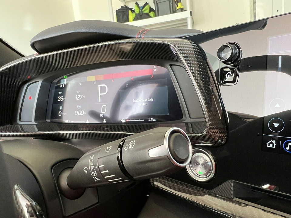 Carbon Speedometer Cluster Gauge Dash Trim For Corvette C8 Z06 Z51 ...