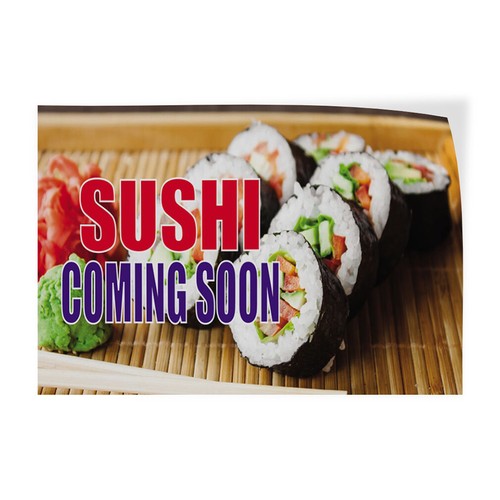 Decal Stickers Sushi Coming Soon Advertising Printing Vinyl Store Sign ...