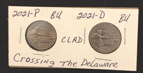 2021 P & D 25C ATB Crossing the Delaware BU Quarters 2-Coin First Set ...