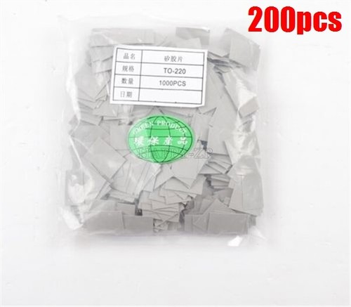200Pcs Silicone Heatsink Shim For Laptop Cpu Gpu Insulation Pads TO-220 ...