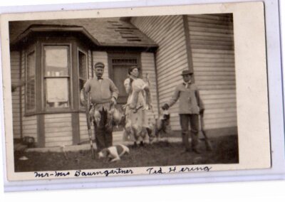 Real Photo Postcard RPPC - Hunting Male and Female Hunters with Rabbits ...