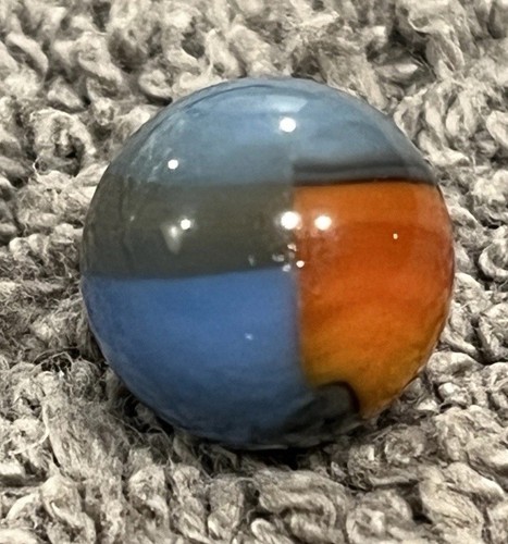 Akro or Vitro Blue Opaque Patch marble .53 17/32 NM | eBay