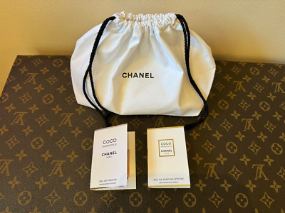 CHANEL COCO MADEMOISELLE EAU DE PARFUM INTENSE 2 SAMPLES & CHANEL DUST ...