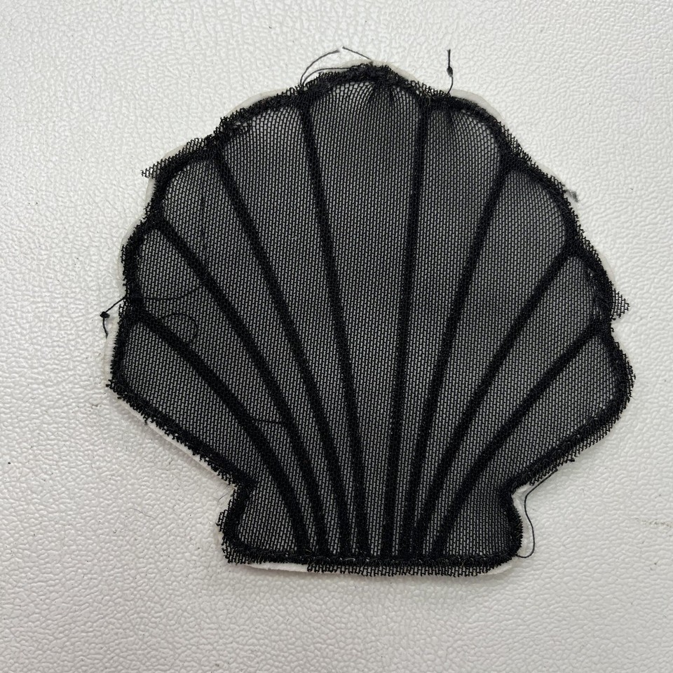 Black & White Seashell Sea Shell Patch 00A | eBay
