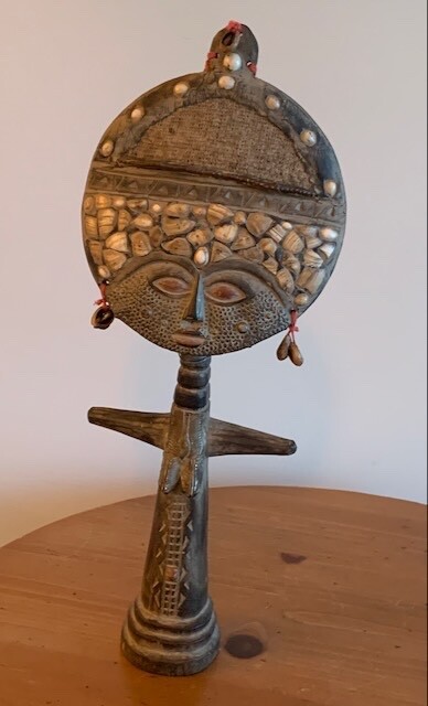 Vintage African Fertility Goddess Doll Hand Carved Wood Statue 19” | eBay