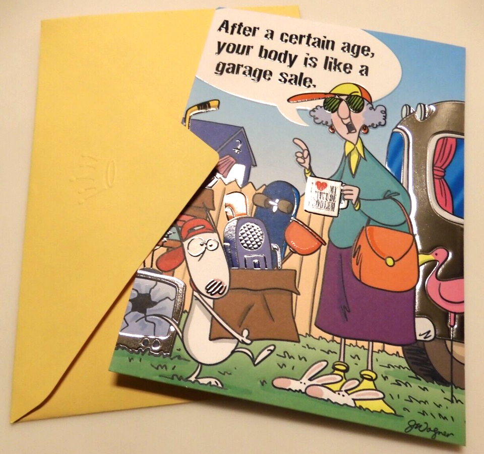 2 Cards Shoebox Birthday MAXINE J Wagner Your Body is Like A Garage ...