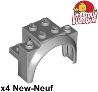 Lego 4x vehicle mudguard garde boue 4x2 arche arch round gris/l b gray ...