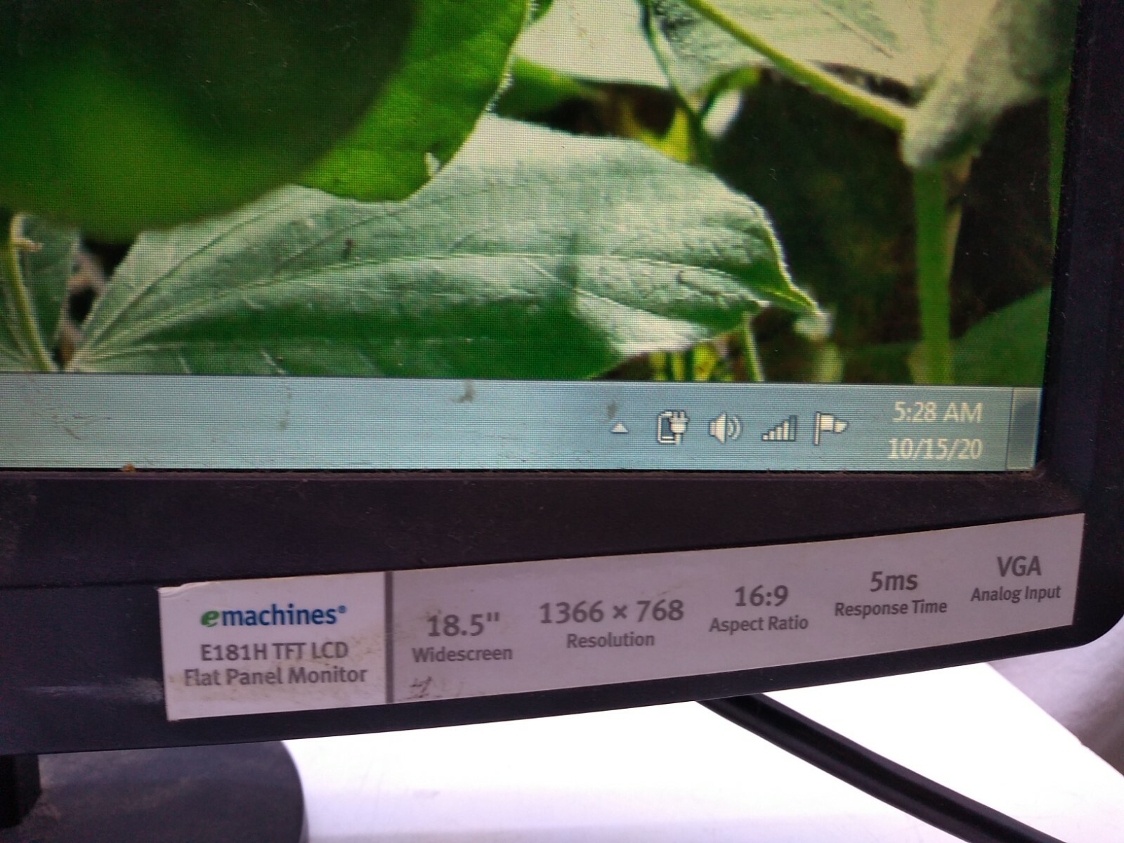 eMachines+E181h+TFT+LCD+Flat+Panel+Computer+Monitor+1366x768+16+9+VGA ...