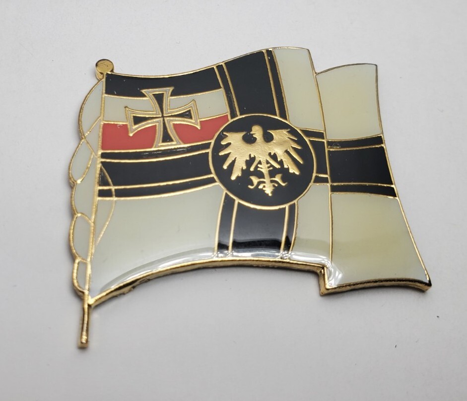 German WW1 Battleflag Pin Prussian Eagle Iron Cross Military Imperial ...