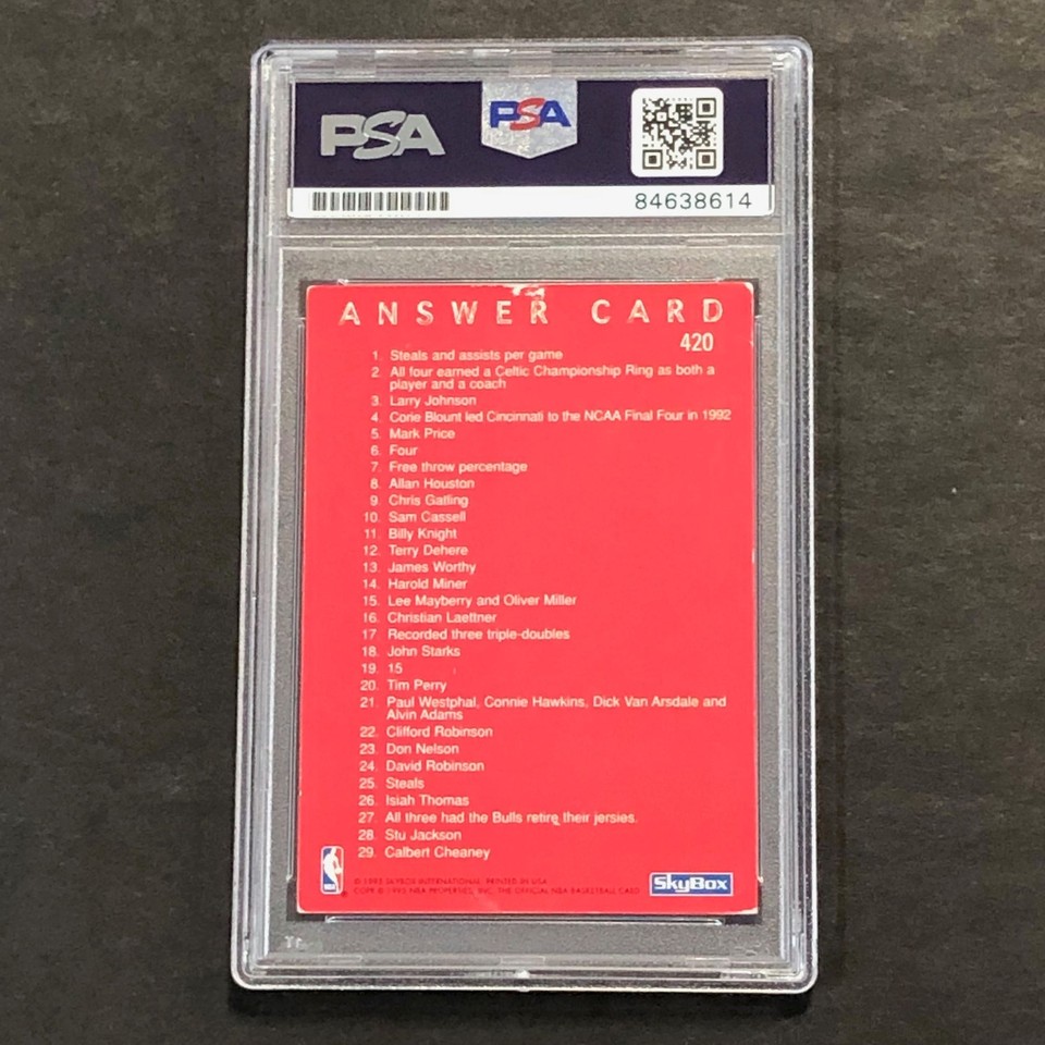 Skybox Answer Card #420 JAY WILLIAMS Signed Card AUTO PSA Slabbed 76ers ...