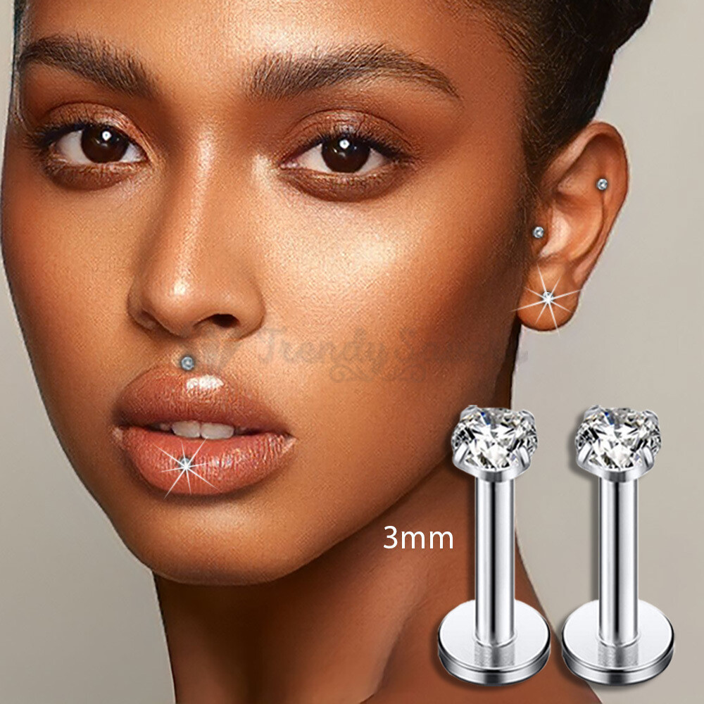 Diamond Nose Stud Sizes Diamond Nose Stud In 18ct Rose Gold Trilogy