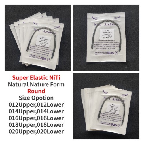 20Packs Dental Ortho Arch Wires Super Elastic Niti Round Natural Form ...