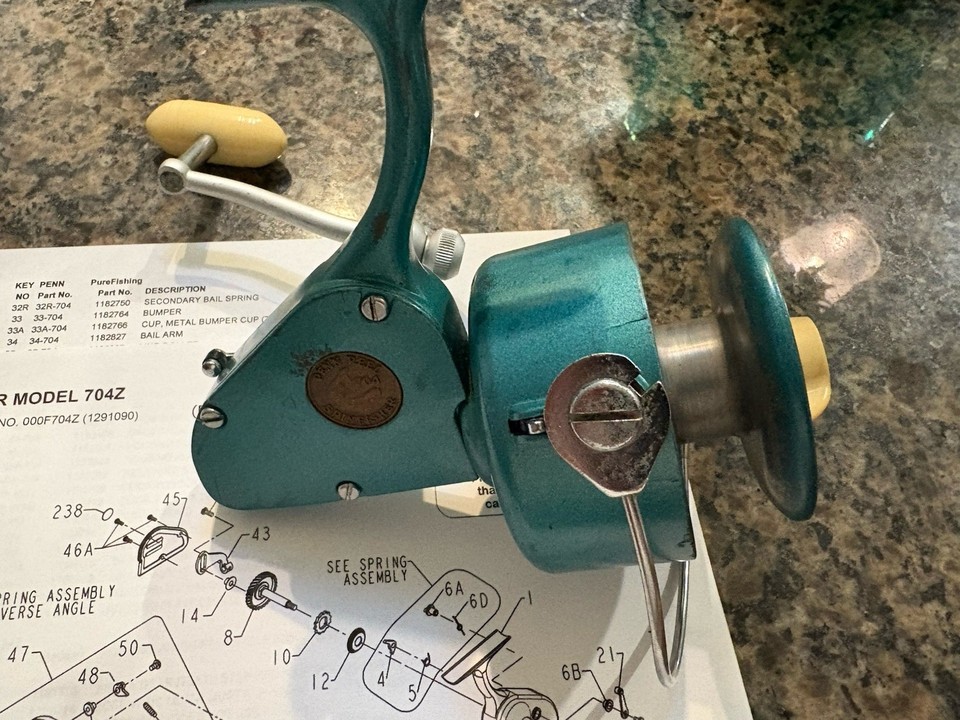 Penn Spinfisher 704 Greenie Vintage Saltwater Reel, Pre Owned, Clean | eBay