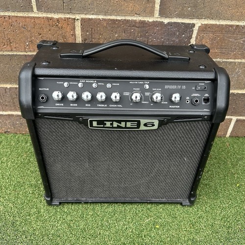 Line 6 SPIDER IV 15 Guitar AMP Amplifier 15 WattS 4OHM 1X8 Black - Free ...