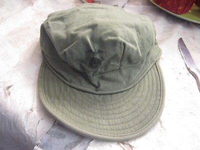 Vintage 1940s WWII P44 HBT Cap USMC NAMED | eBay