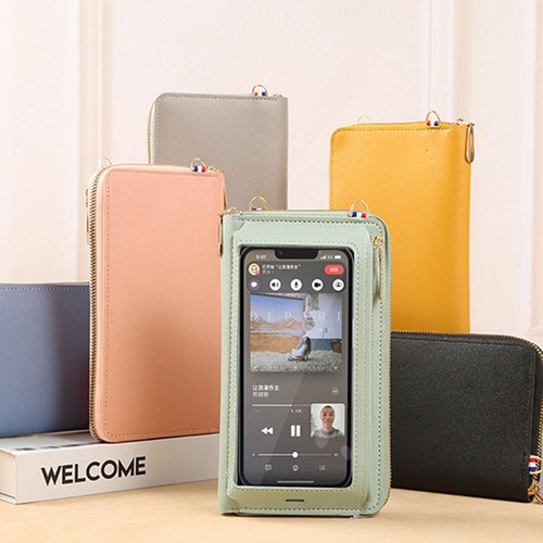 Touch Screen Wallet Pouch Womens Leather Purse Cell Phone Shoulder ...