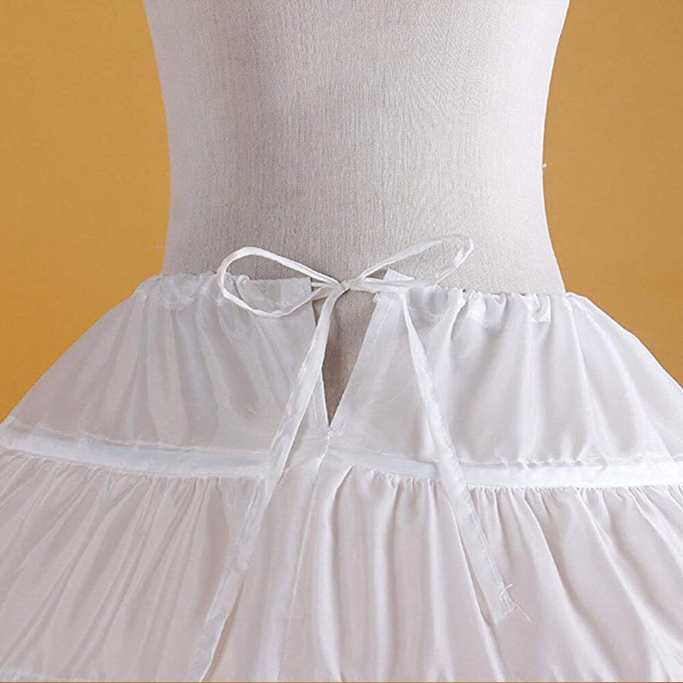 White Petticoat for Wedding Dress 6 Hoop 6 Layers Tulle Ball Gown Prom ...