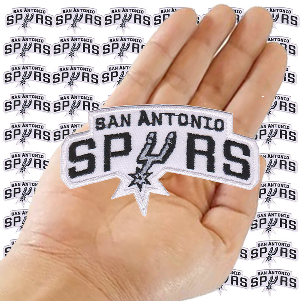 Wholesale San Antonio Spurs Basketball Logo Size 4.0"x2.0" Sew Iron On ...