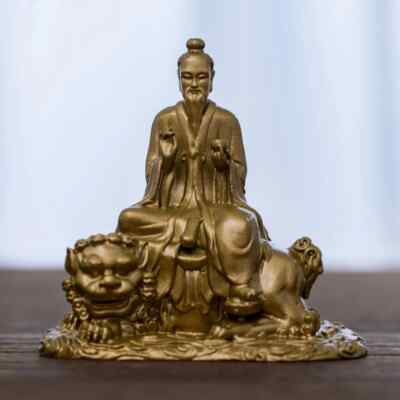 Handmade Brass Taiyi Jiuku Tianzun Taoist Statue Protection Deity Decor ...