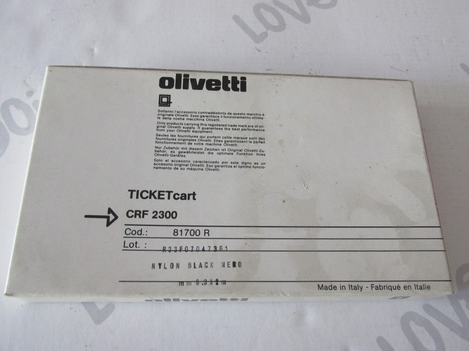 Olivetti Film Nastro Original Ticket Cart CRF 2300 Cod. 81700R New ...