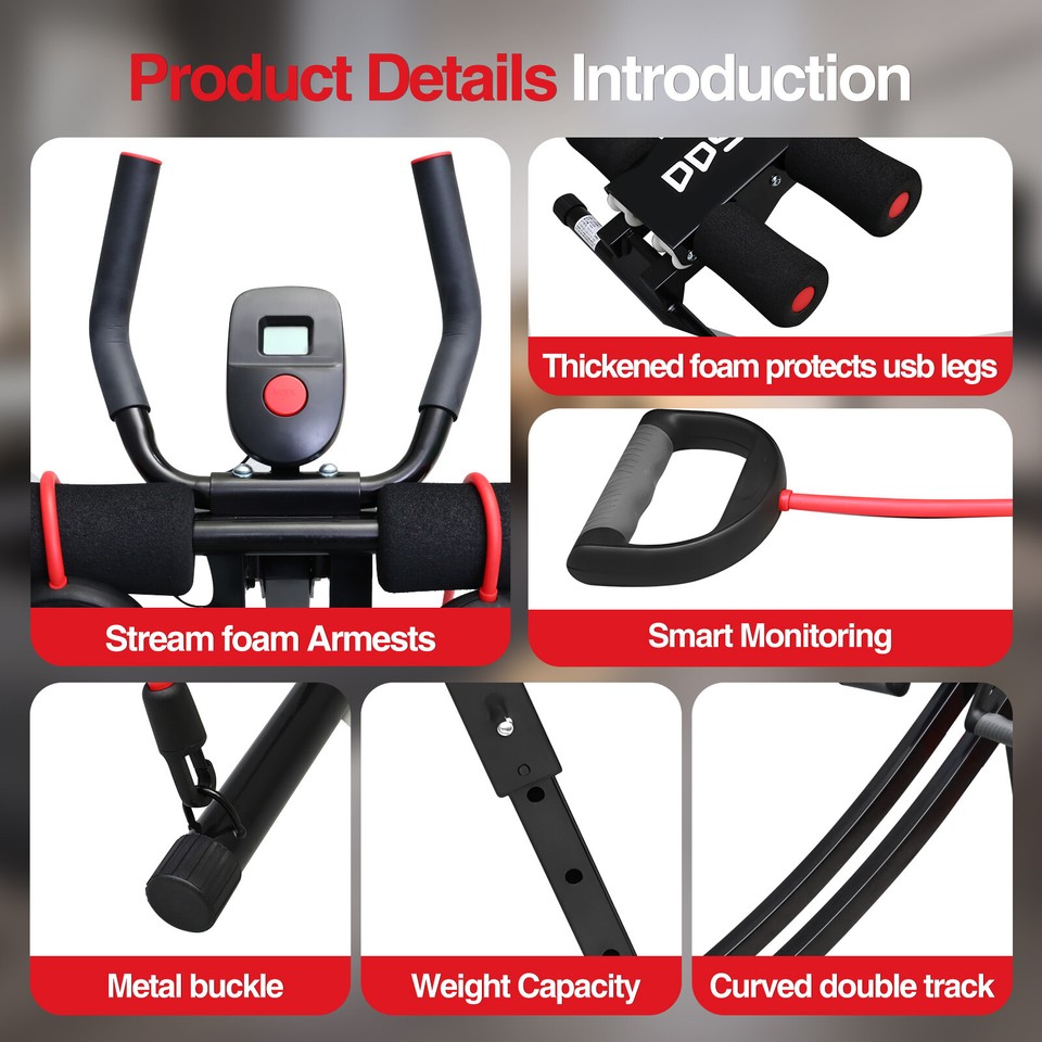 Body Shaper Gym Equipment Ab Abdominal Exercise Machine Crunch Trainer ...