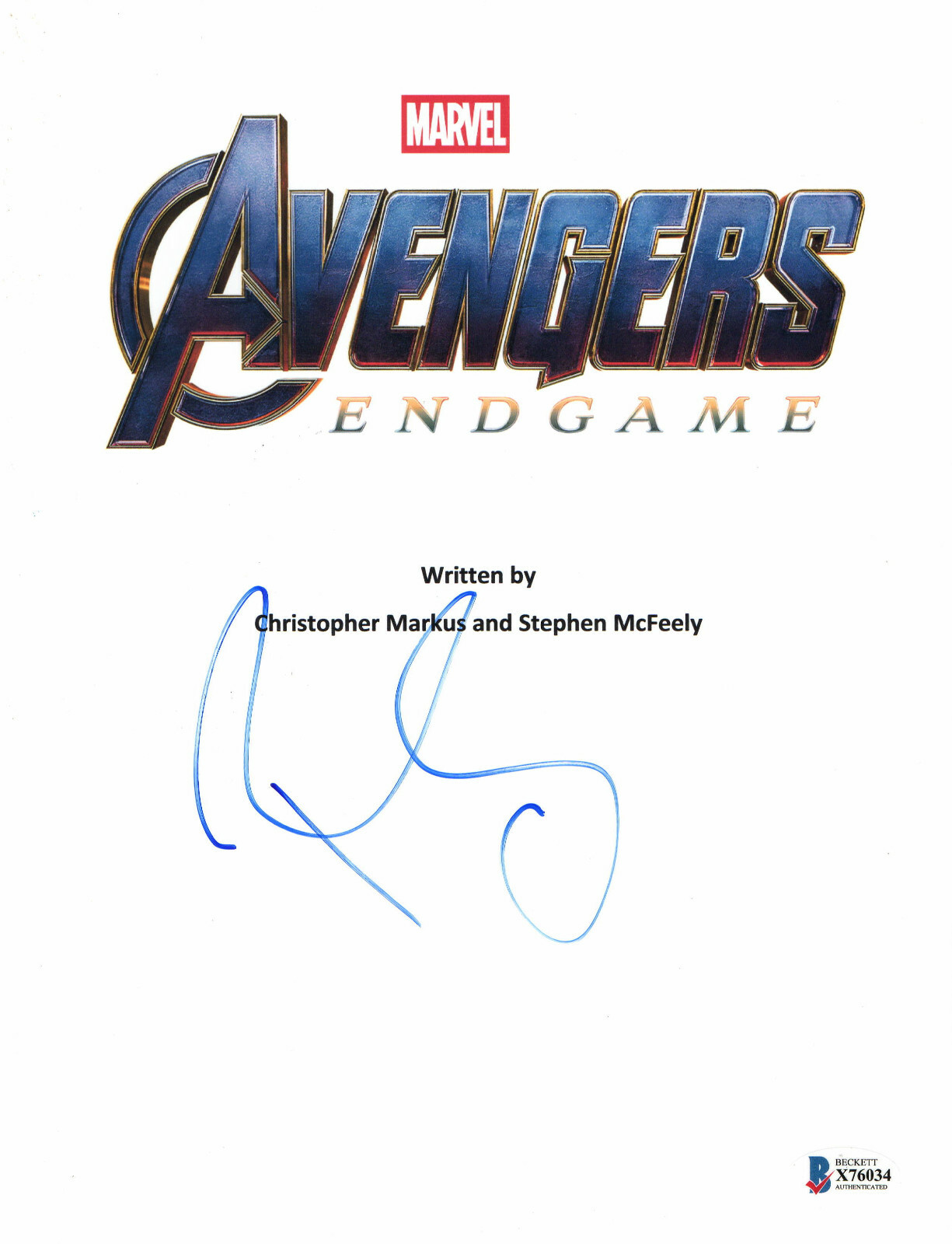 ROBERT DOWNEY JR SIGNED AUTOGRAPH AVENGERS ENDGAME FULL SCRIPT BECKETT ...
