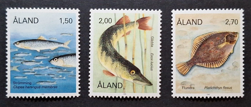 Aland Islands: SG41-43; 1990 Fish; complete unmounted mint (MNH) set ...