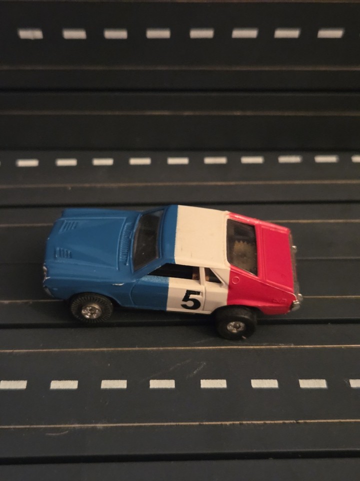 Aurora Thunderjet Tjet Tuff Ones 68 AMX - Red White Blue HO Slot Car ...