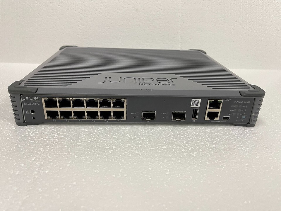 Juniper EX2300-C-12T 12x 1GbE RJ45 & 2x 10G SFP+ Uplinks Ports Switch ...