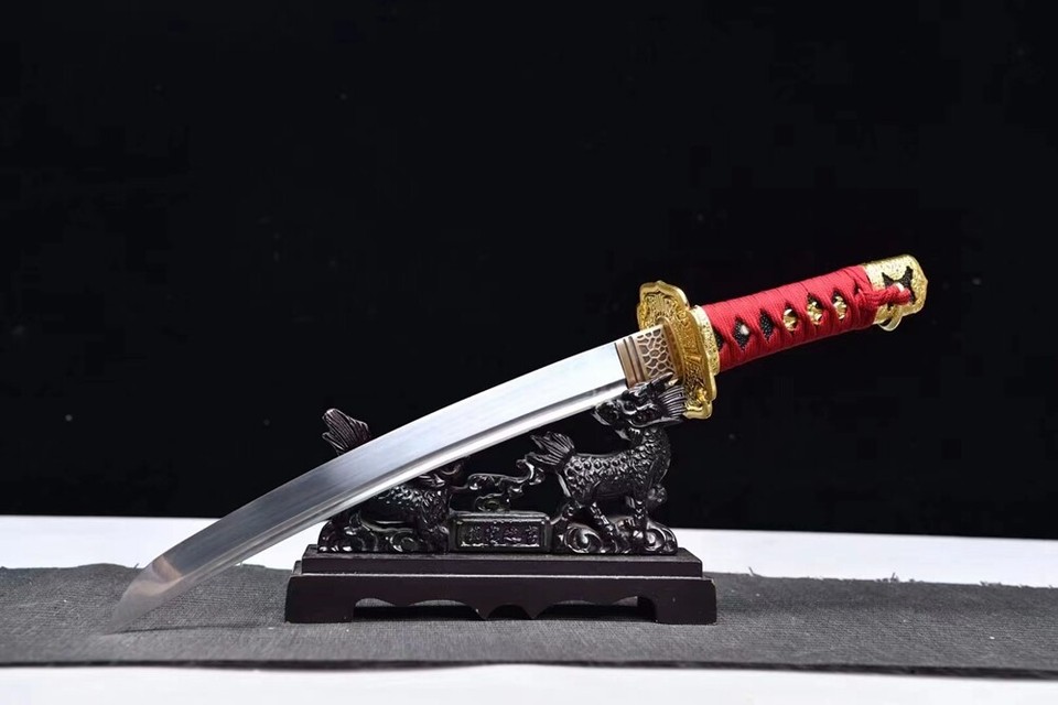 Small Tachi Japanese Tanto Samurai Sword Short Katana High Manganese ...