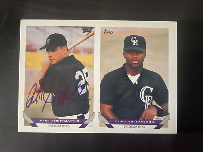 1993 Topps #746 Mark Strittmatter Colorado Rockies Signed Card ...