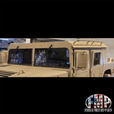 4 GREY TINTED M998 PC ORIGINAL HUMVEE (TM) X-DOOR REPLACEMENT WINDOW 3/ ...