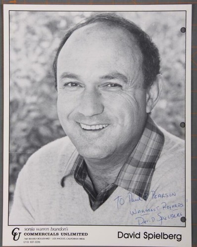 DAVID SPIELBERG 8x10 Signed Head Shot + Hand Written Signed 5 xx 8 Note ...