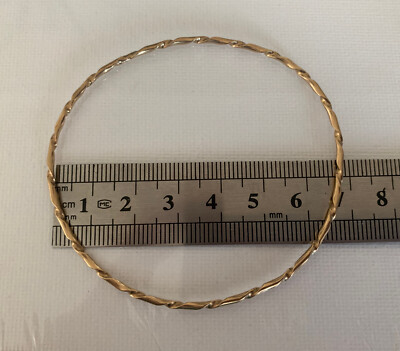 9ct 375 Gold Vintage Twist Bangle | eBay UK