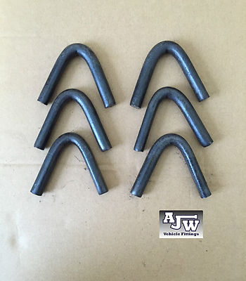 6 x Small 12mm Weld On Rope Hooks Tie Self Colour Steel Trailers Trucks ...