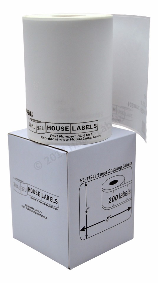 Non-OEM Fits BROTHER DK-1241 Labels (4" x 6") - (2) Rolls of 200 | eBay