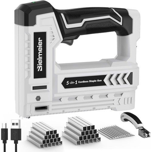 Electric Staple Gun 5 in 1 Band Nailer, 4V Rechargeable Cordless ...