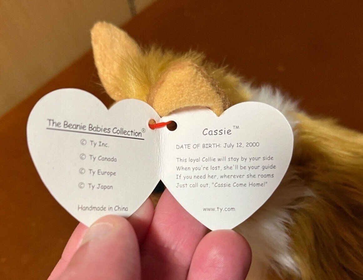 Cassie collie Ty Beanie Baby Plush 2000 dog stuffed animal with tags | eBay